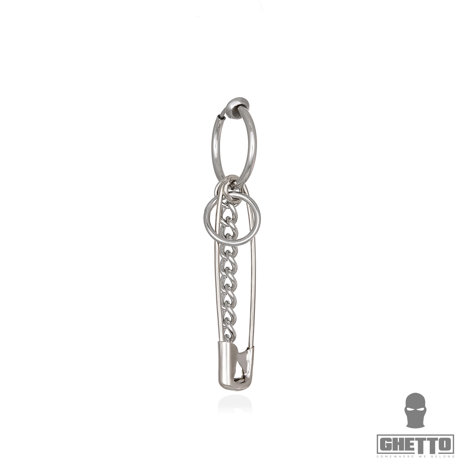 Ghetto Earrings Kpop Punk Pin Chains 1pcs - GHETTO
