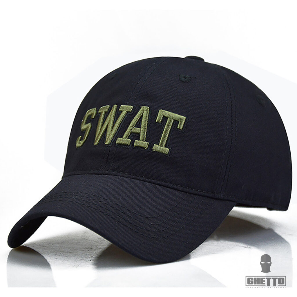 Ghetto Cap SWAT Army Black 6-Panel - GHETTO