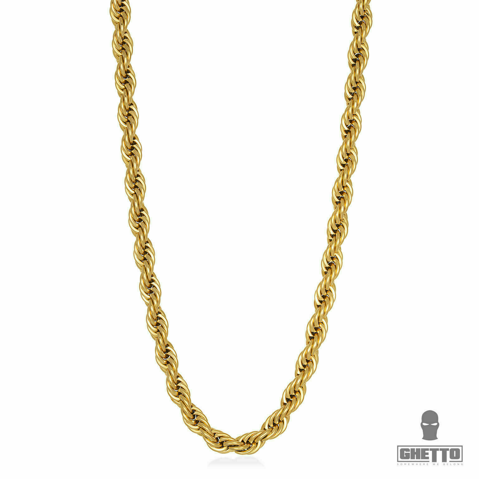 Ghetto Rope Hip Hop Gold Chain Necklace - GHETTO