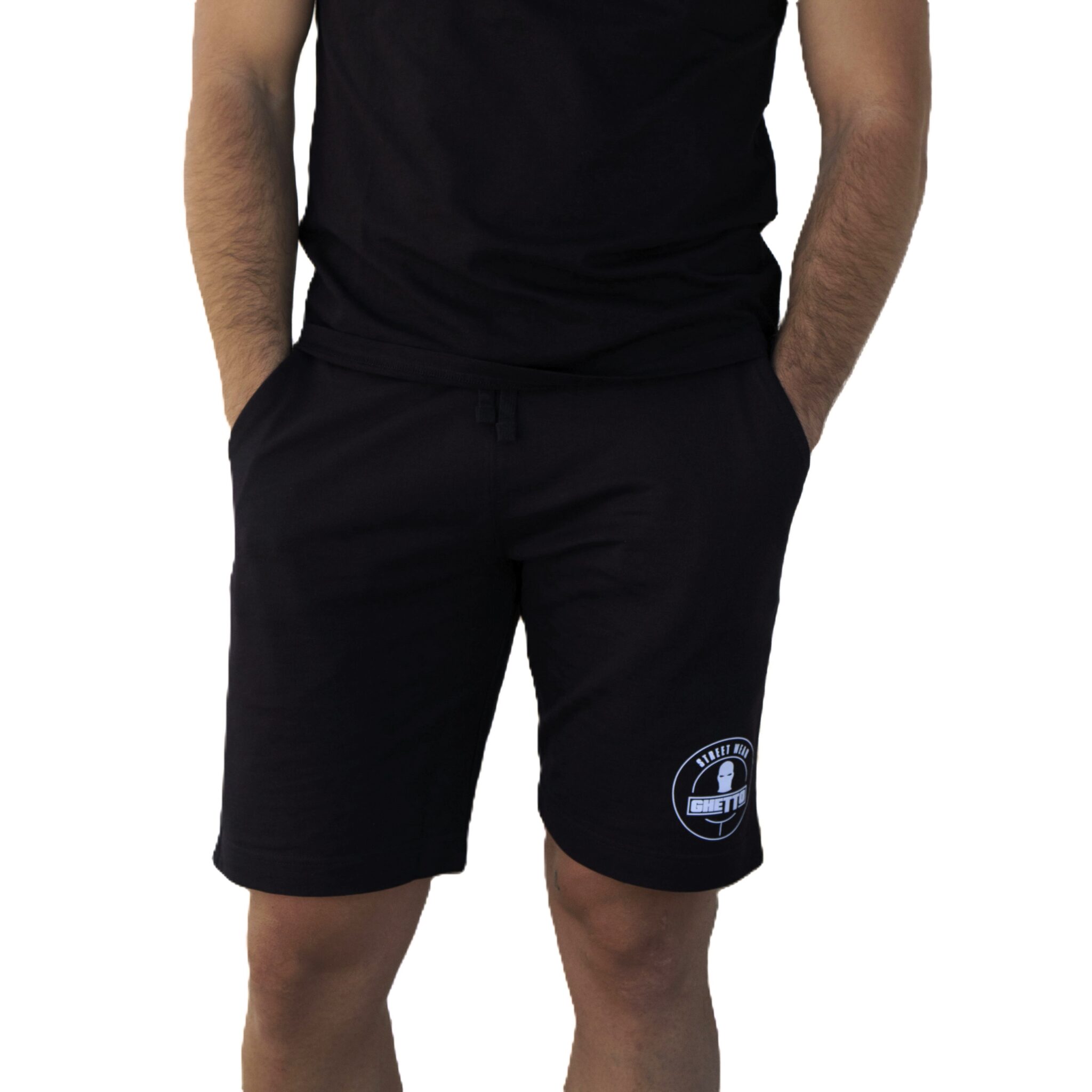 Ghetto Black Street Wear Logo Shorts - GHETTO